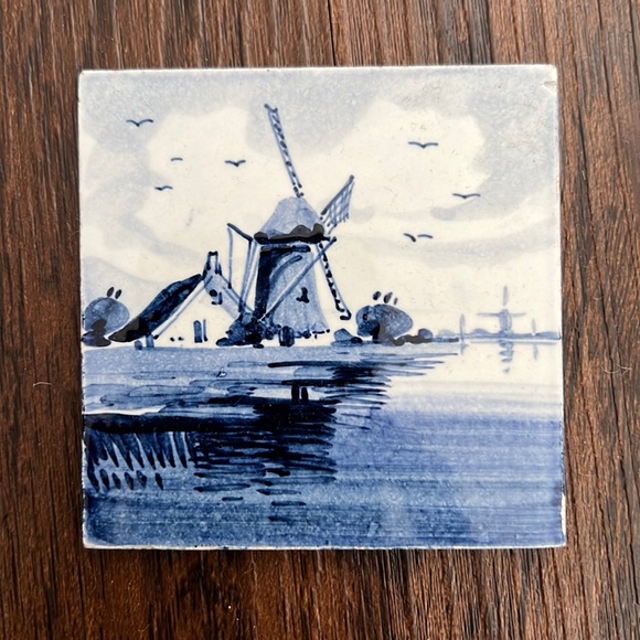 Art | Antique Delft Tile Holland Delft Blau Dutch Blue White Tile ...